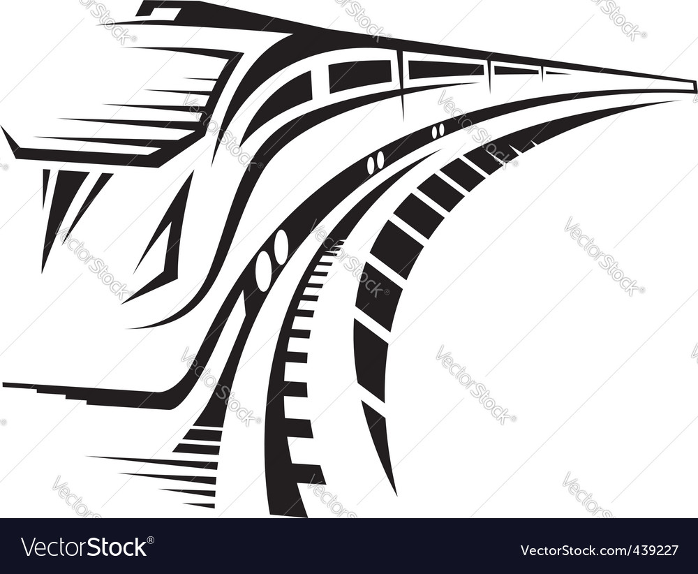 Rapid train Royalty Free Vector Image - VectorStock