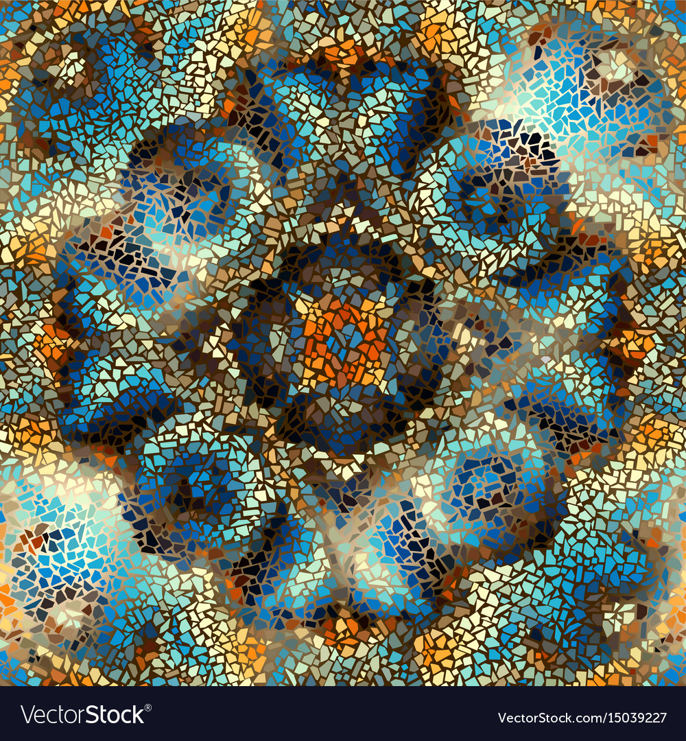 Seamless mosaic pattern Royalty Free Vector Image