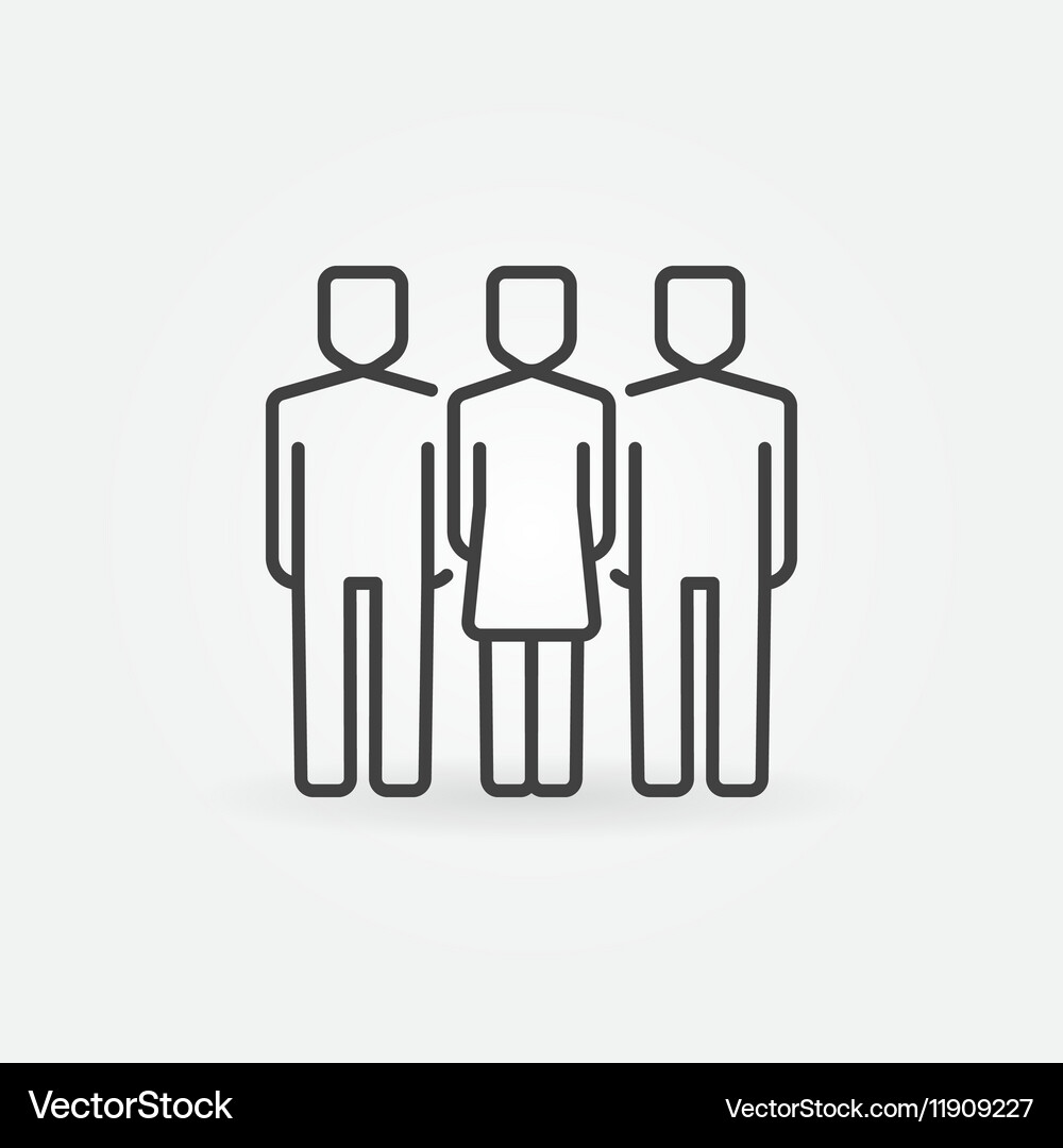 Team of Three People Icon Royalty Free Vector Image