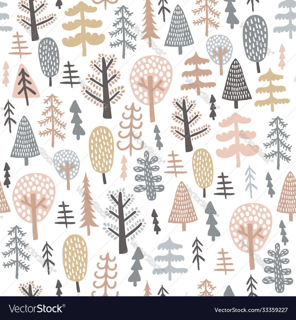 Tree pattern Royalty Free Vector Image - VectorStock