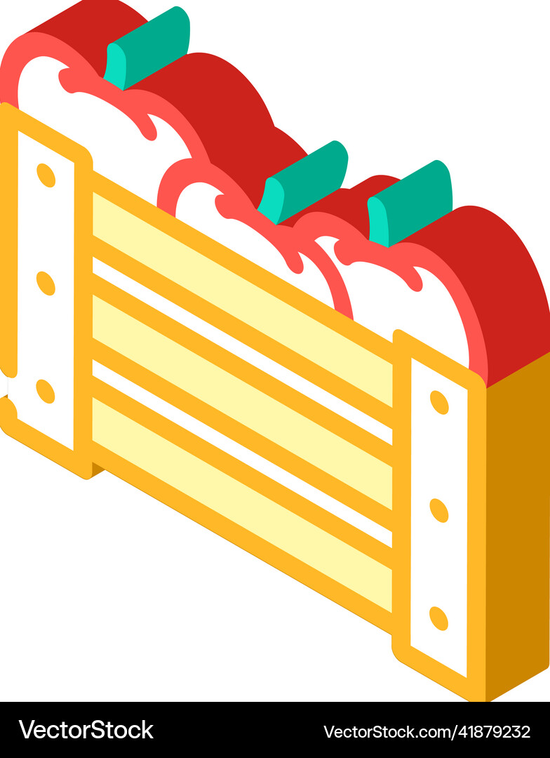 Box of tomato isometric icon Royalty Free Vector Image