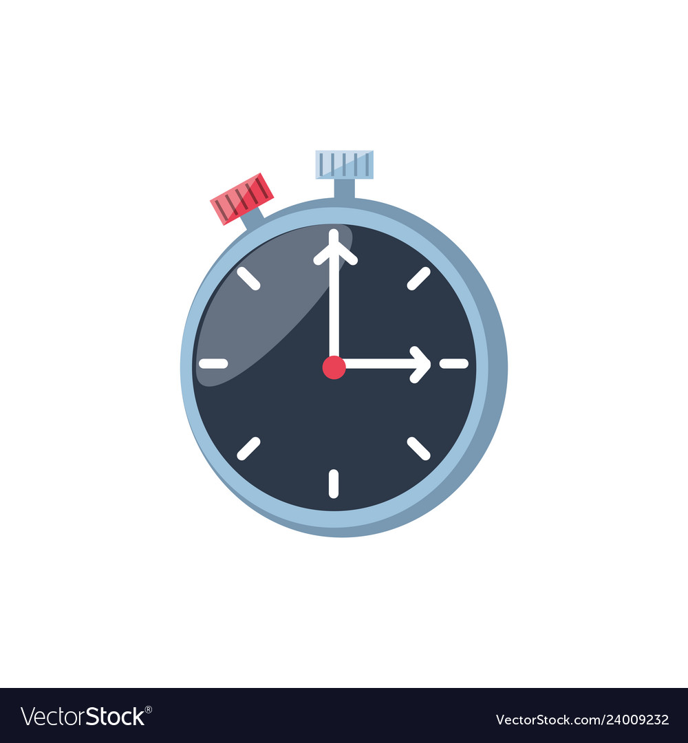 Chronometer timer isolated icon Royalty Free Vector Image