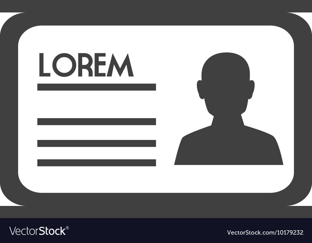 Identification id icon Royalty Free Vector Image