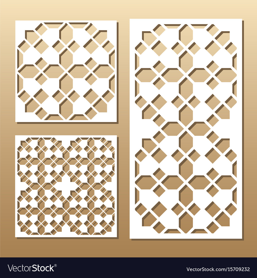 Laser cut panel Royalty Free Vector Image - VectorStock