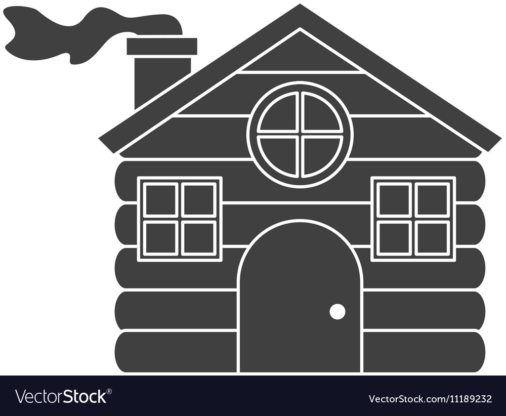 Log cabin design Royalty Free Vector Image - VectorStock