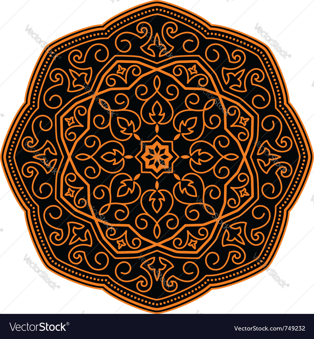 Ornamental circle pattern Royalty Free Vector Image