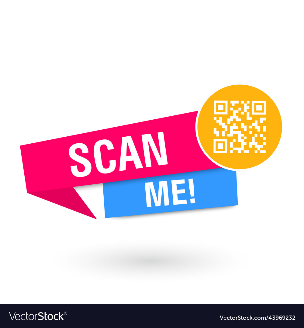 Scan me icon with qr code qr code template Vector Image Scan me icon with qr code qr code template Vector Image