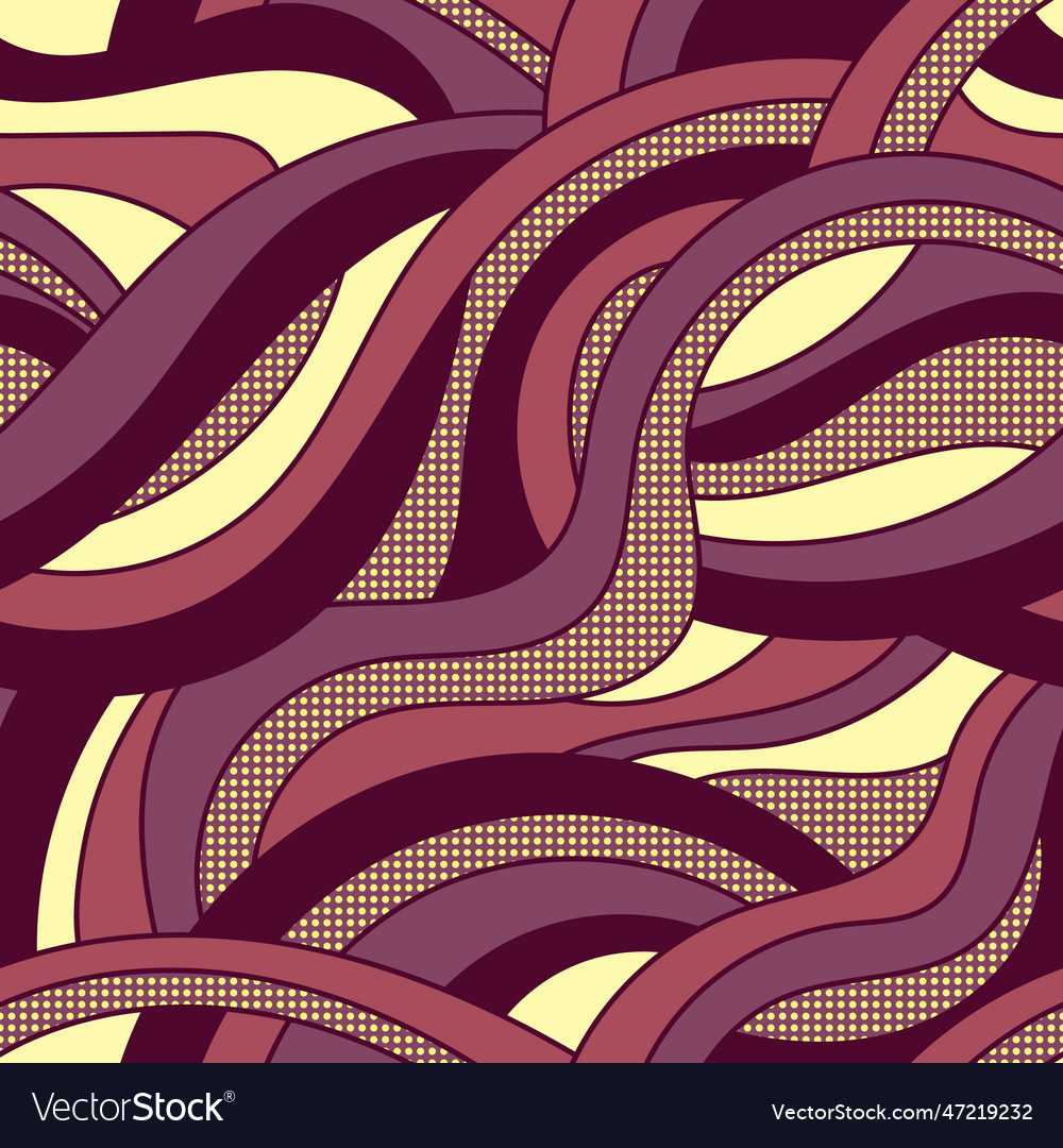 Seamless pattern with wavy psychedelic stripes Vector Image