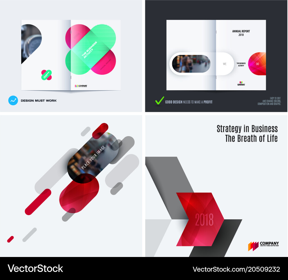 Set of abstract design for graphic template Vector Image