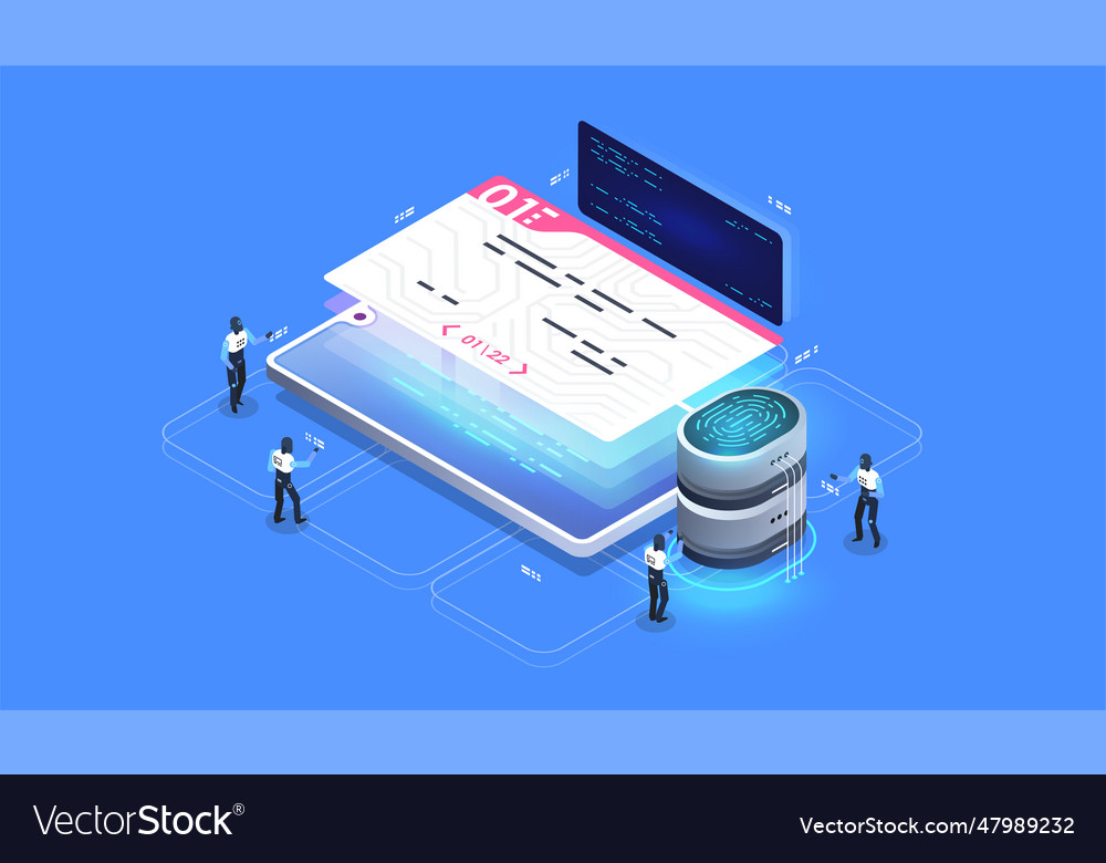 Smart contract digital signature digital security Vector Image Smart contract digital signature digital security Vector Image