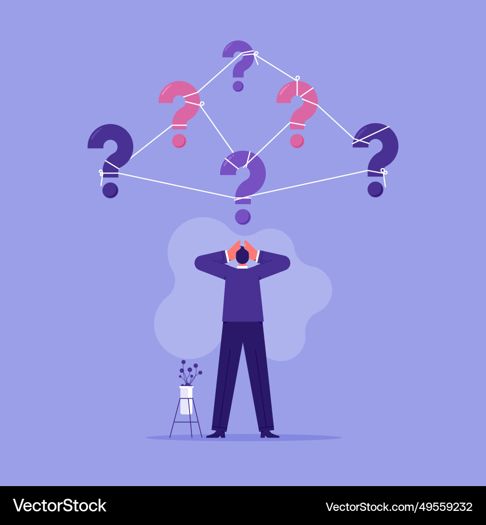 Stress or anxiety due to business difficulty Vector Image