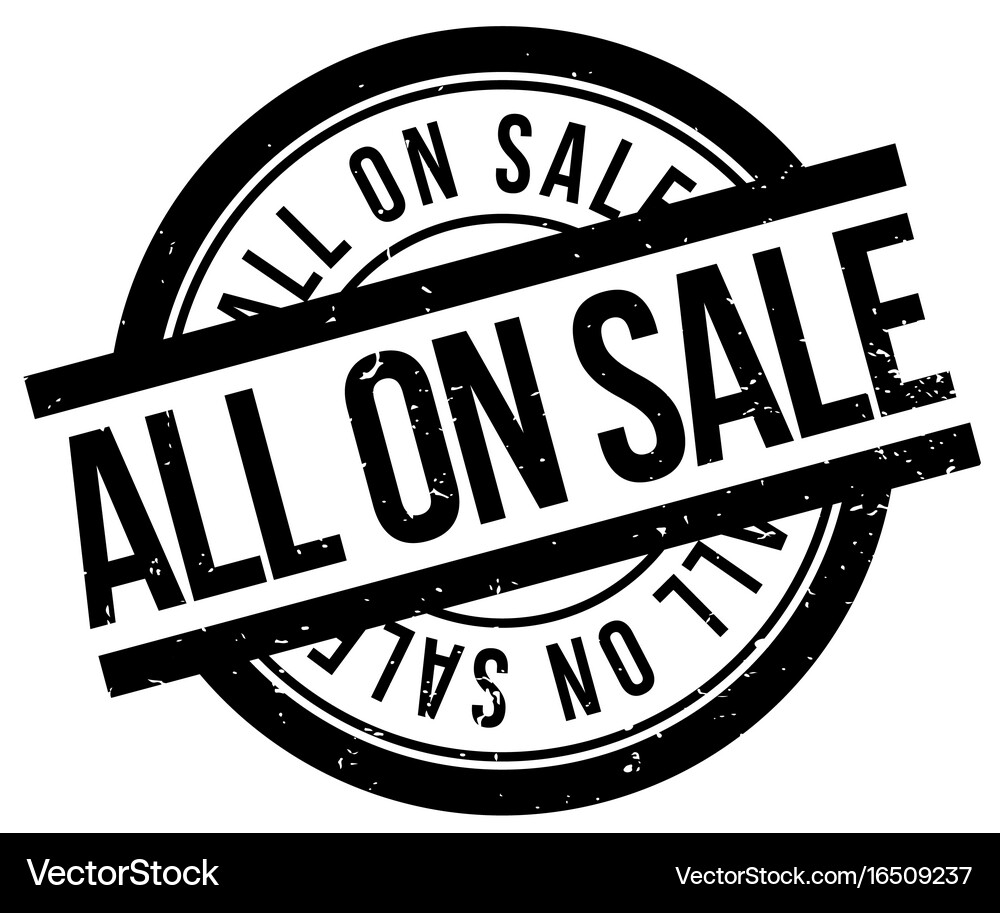 All on sale rubber stamp Royalty Free Vector Image