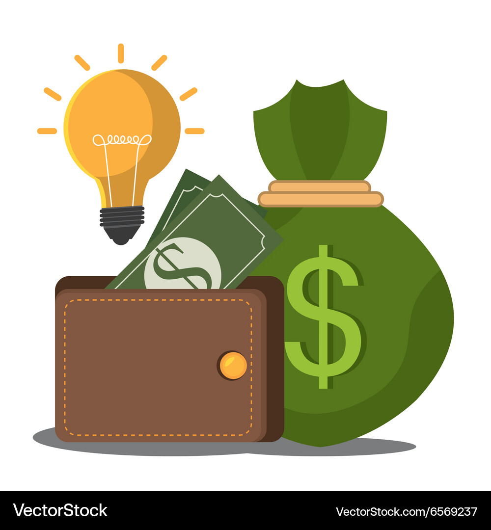 Bank and money savings Royalty Free Vector Image