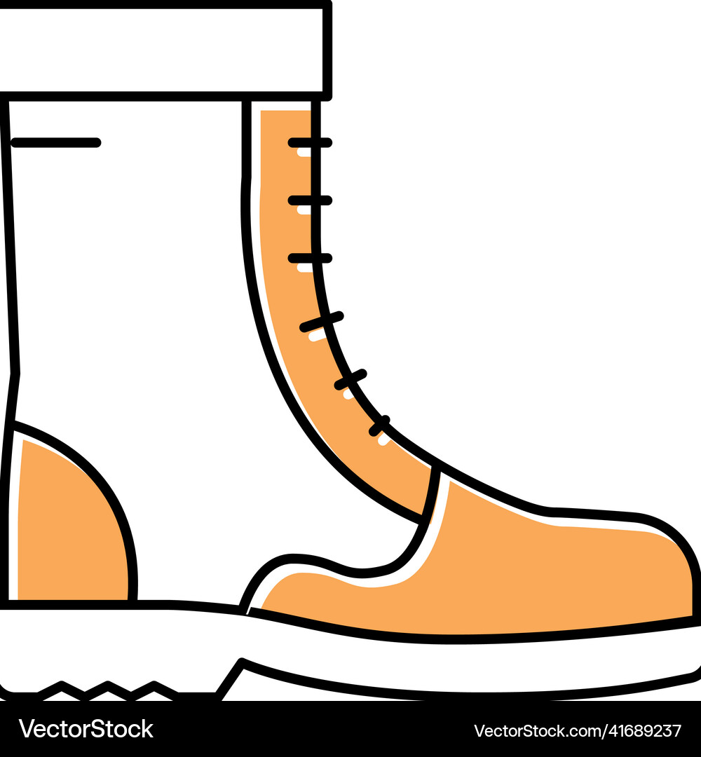 Boot factory product color icon Royalty Free Vector Image