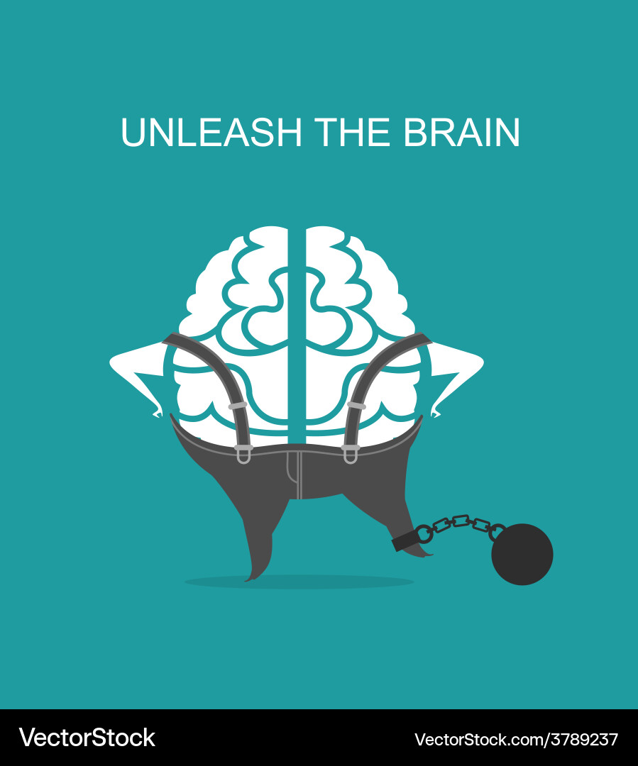 Business concept of brain Royalty Free Vector Image