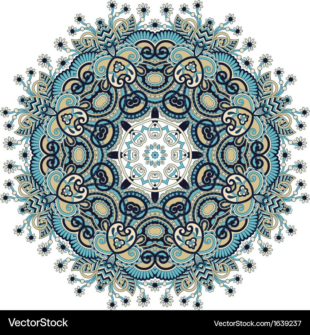 Circle ornament ornamental round lace Royalty Free Vector
