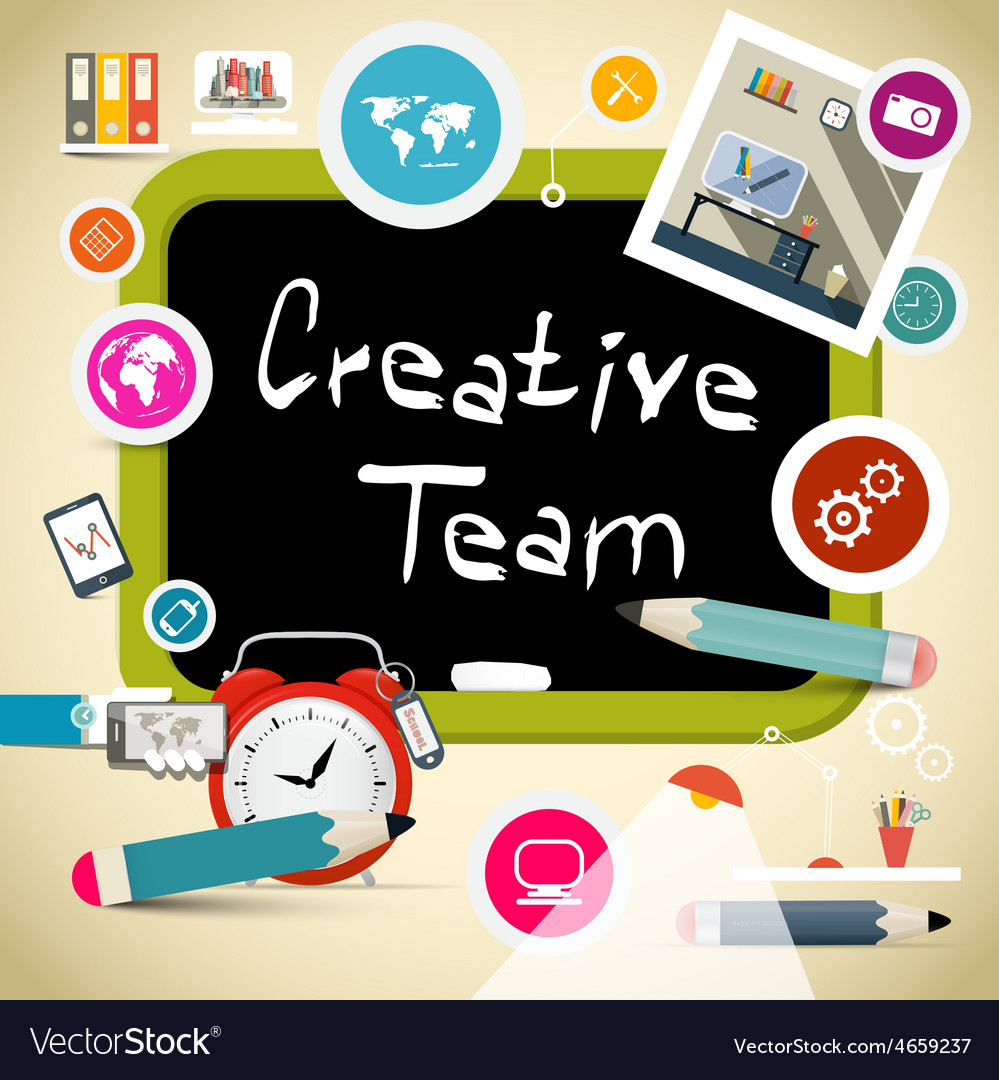 Creative team Royalty Free Vector Image - VectorStock