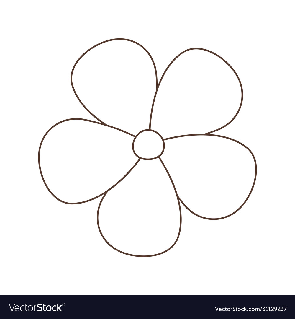 Flower decoration isolated icon white background Vector Image