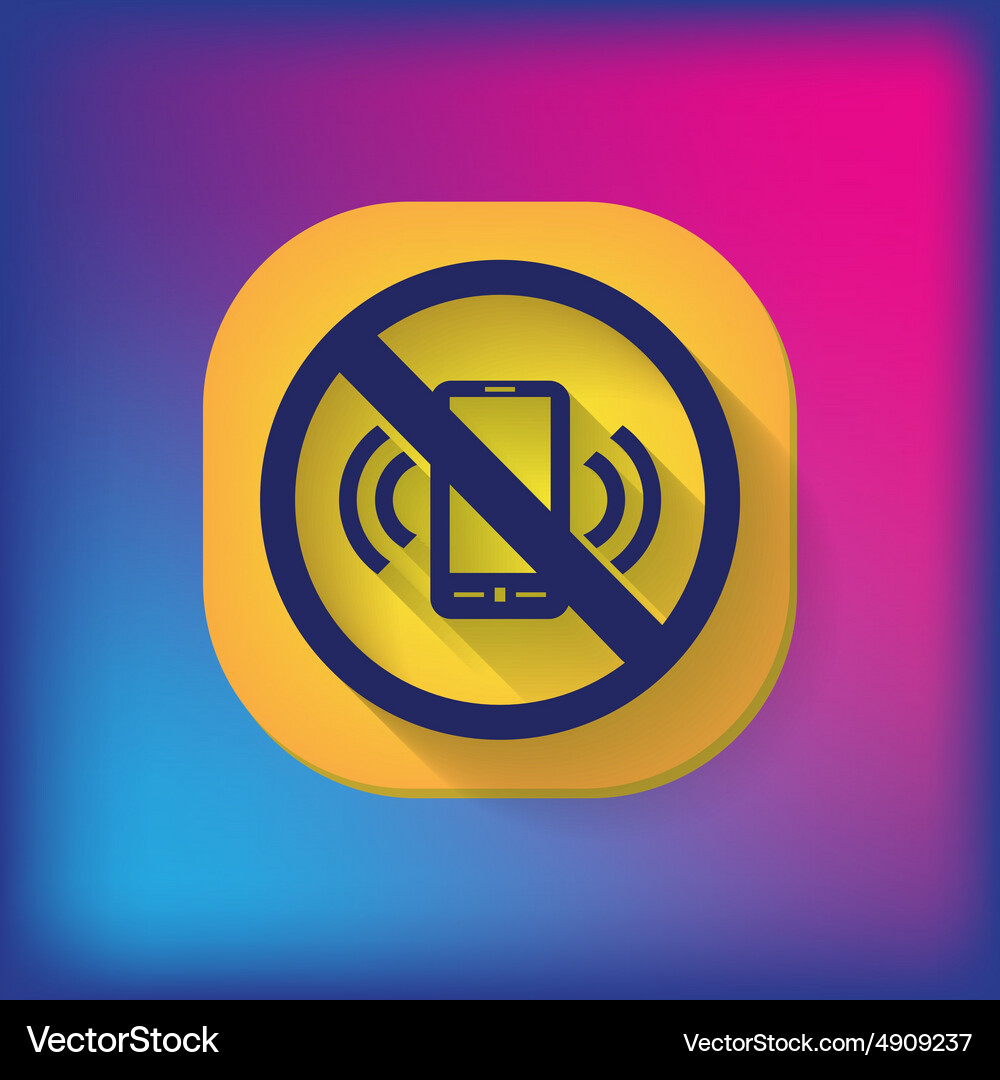 Forbidden to use phone forbidding symbol Vector Image