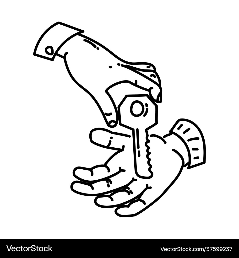 Leasing icon doodle hand drawn or outline Vector Image
