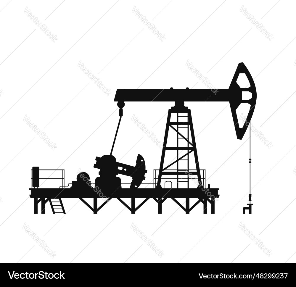 Pipeline oil rig well drilling Royalty Free Vector Image