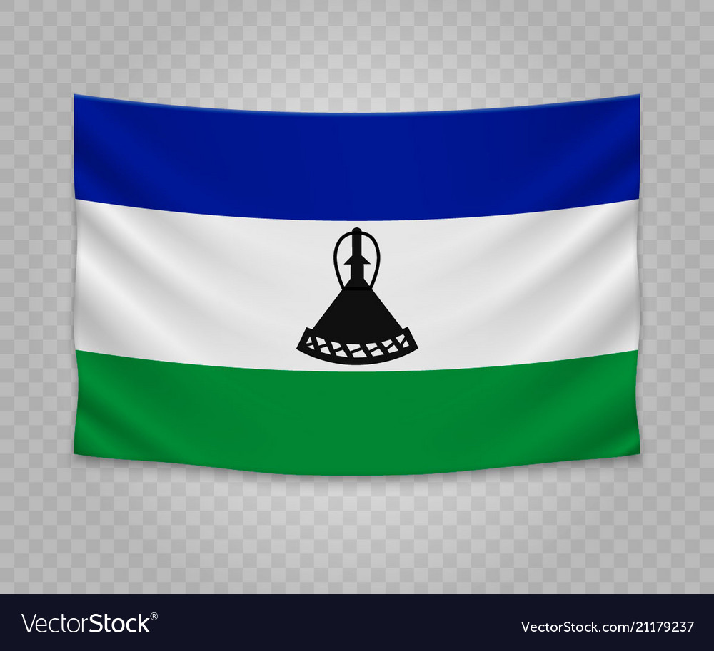 Realistic hanging flag Royalty Free Vector Image