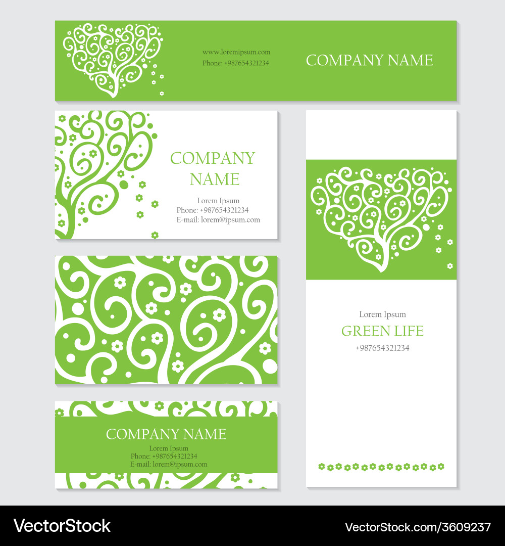 Set business or invitation cards templates Vector Image
