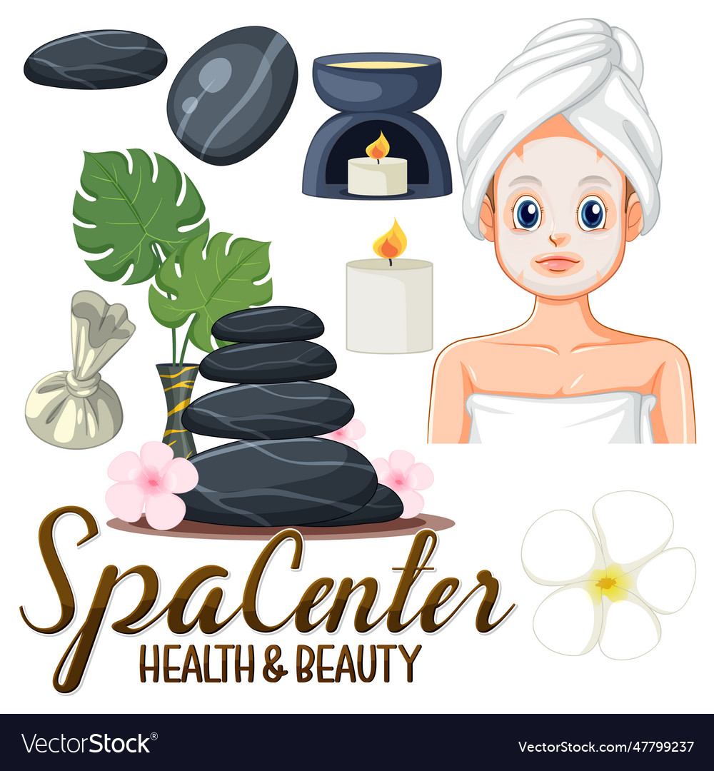 Spa and sauna self care elements collection Vector Image