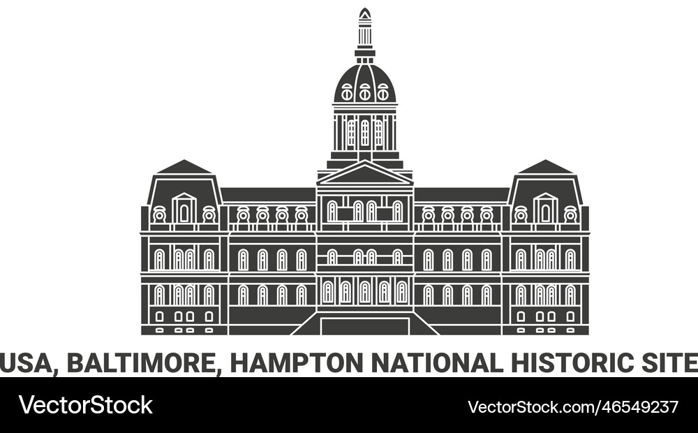 Usa baltimore hampton national historic site Vector Image