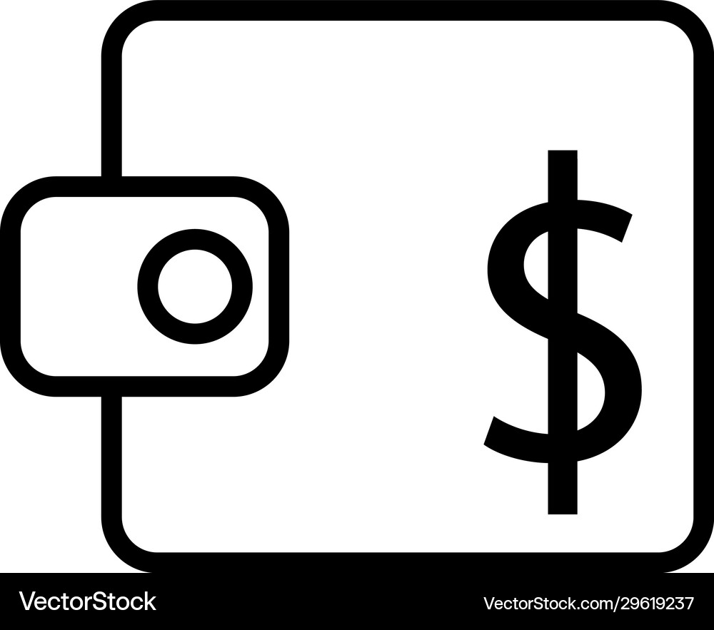 Wallet with money dollar symbol Royalty Free Vector Image