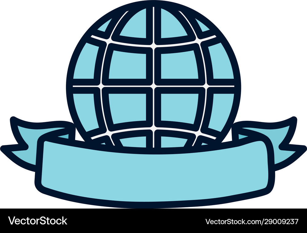 World map international emblem charity Royalty Free Vector