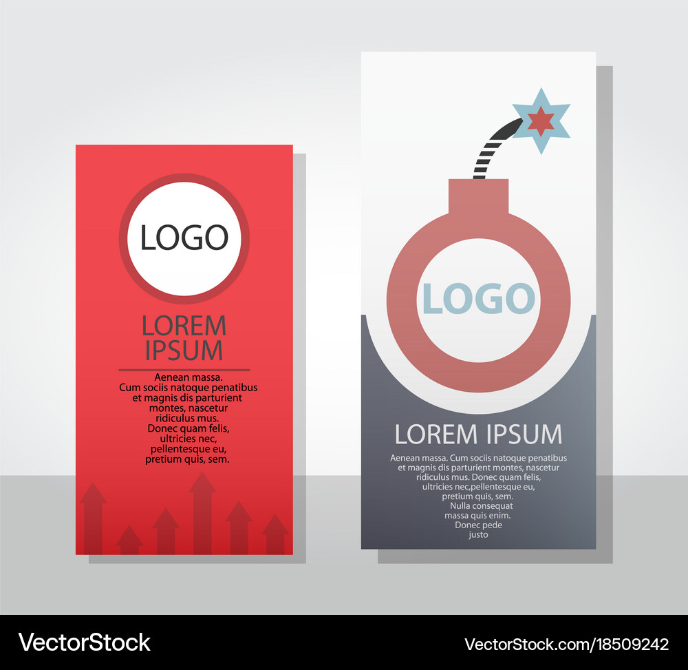 Business flyers and brochures with circle shape Vector Image