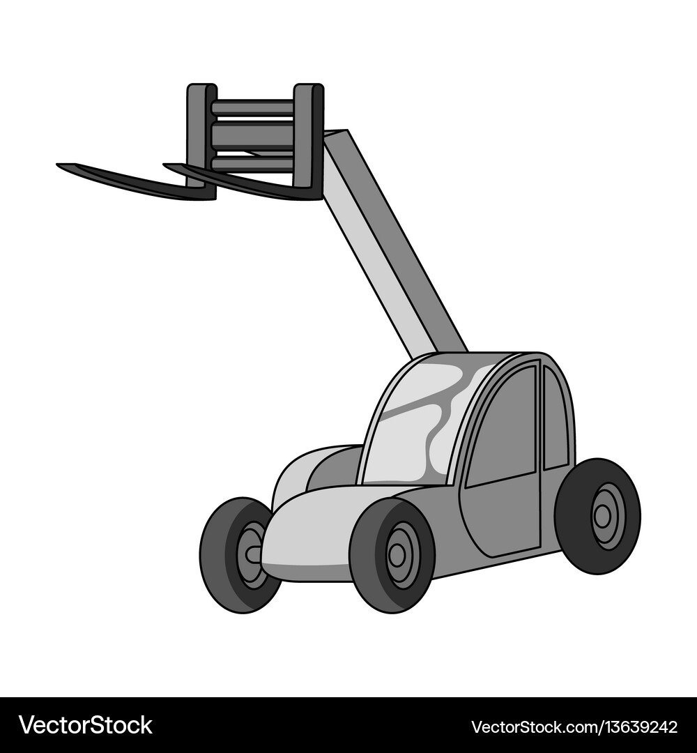 Car lift for loading cargo into truck Royalty Free Vector