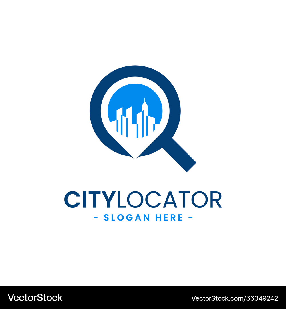 City locator logo design template creative gps Vector Image