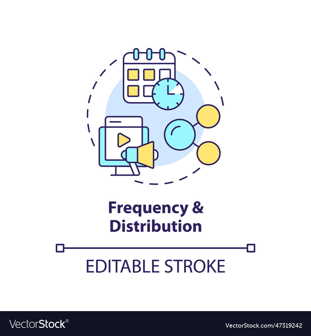 Frequency and distribution concept icon Royalty Free Vector Frequency and distribution concept icon Royalty Free Vector