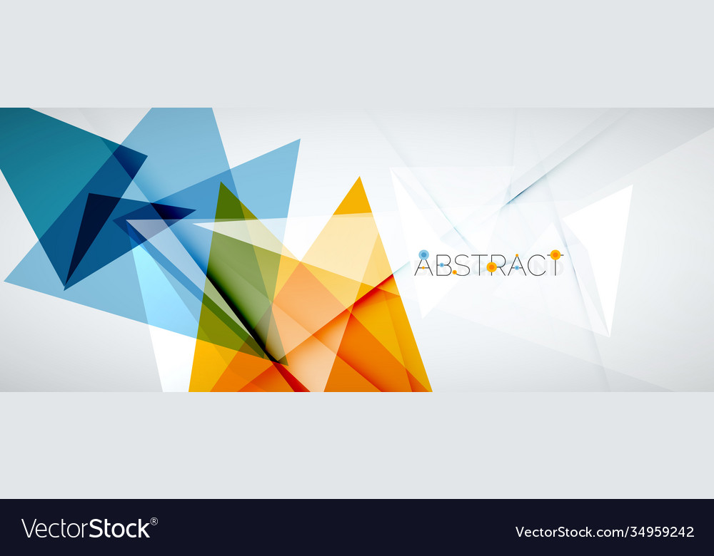 Geometric abstract background color triangle Vector Image