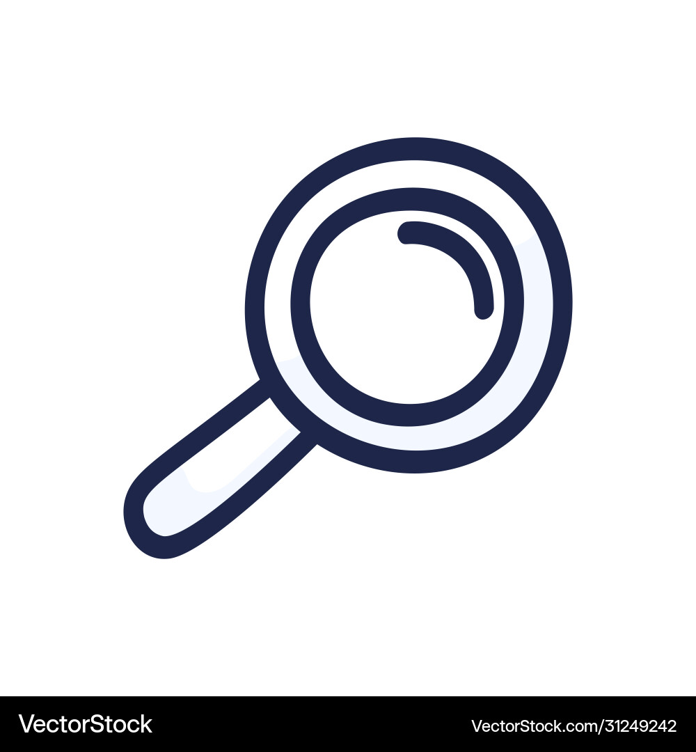 Hand drawn magnifier doodle icon hand drawn black Vector Image