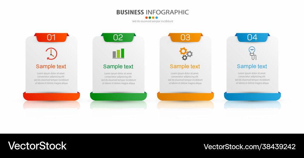 Infographic template with icons and 4 options Vector Image