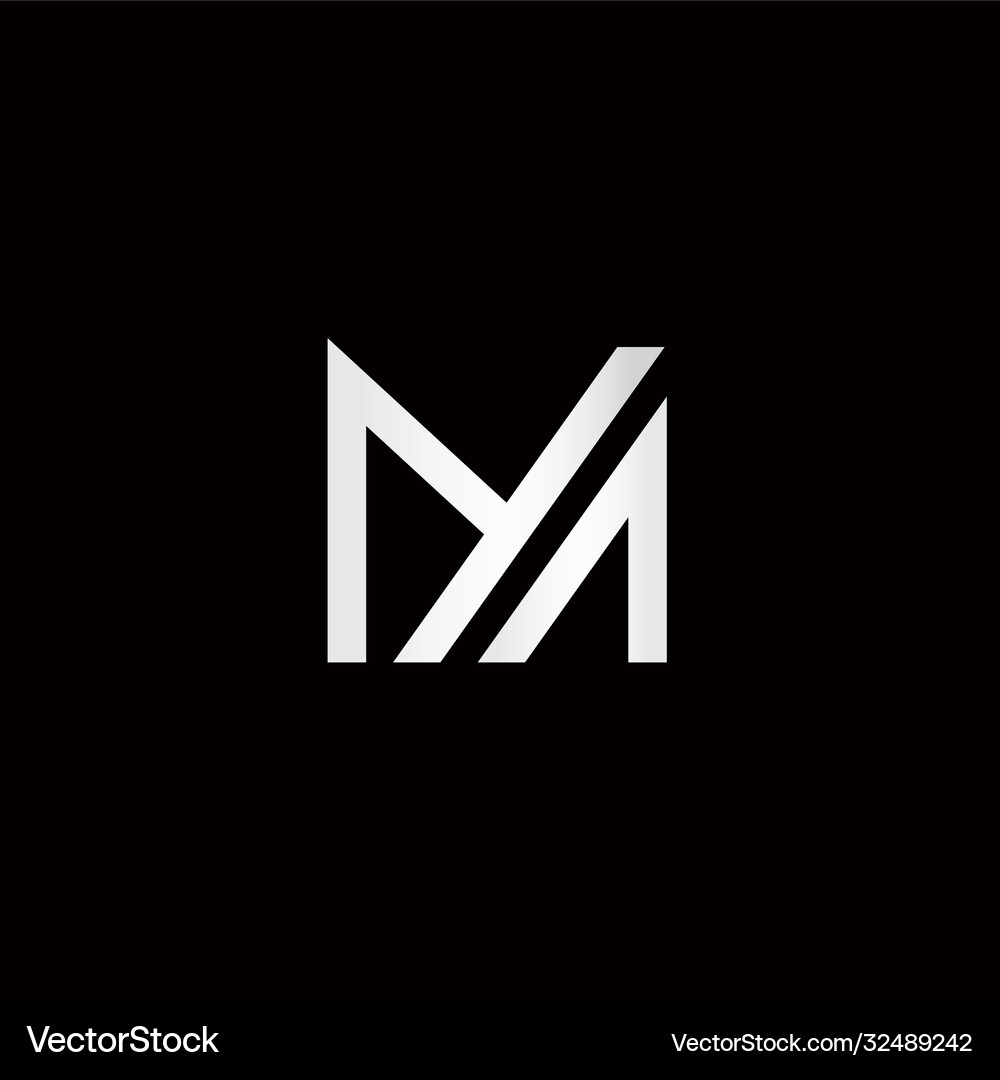 Monogram Initial Logo - M & A Royalty Free Vector Image