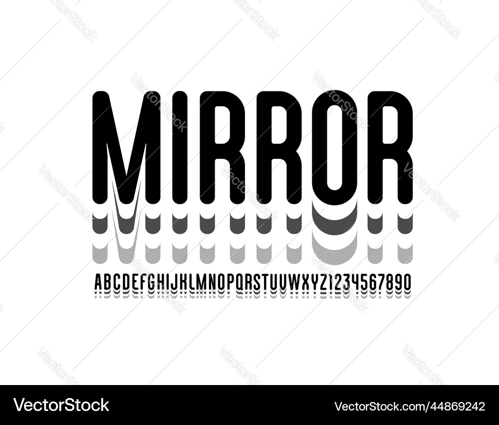 Narrow font rounded condensed alphabet modern Vector Image