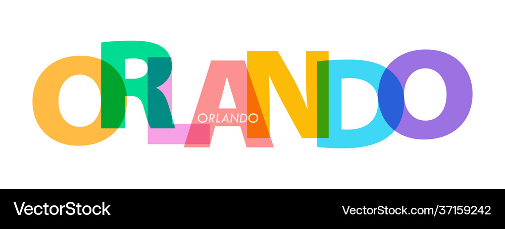 Orlando name city on a white Royalty Free Vector Image
