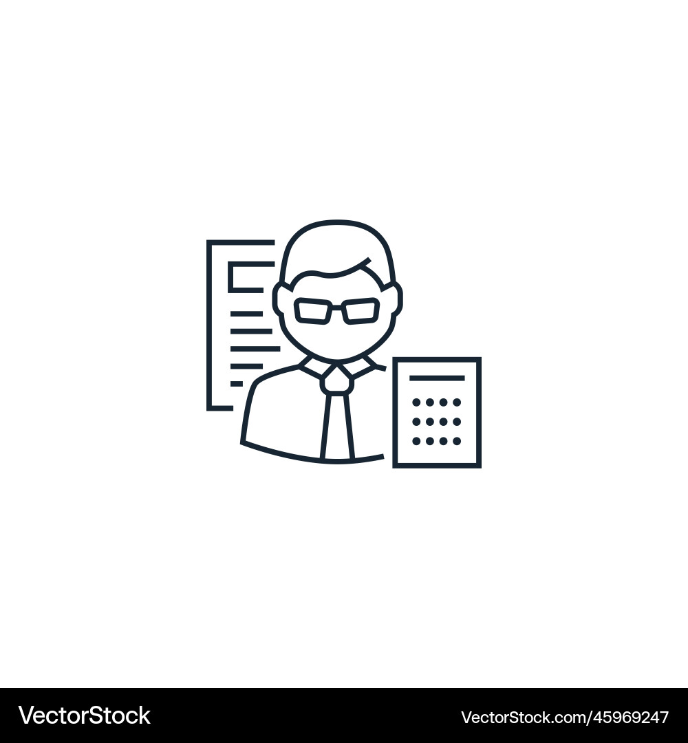 Accountant creative icon from analytics research Vector Image