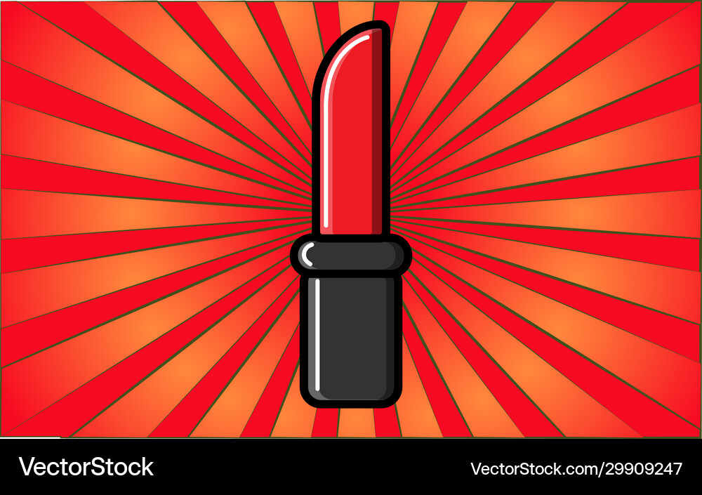Beauty glamorous red lipstick for makeup Vector Image