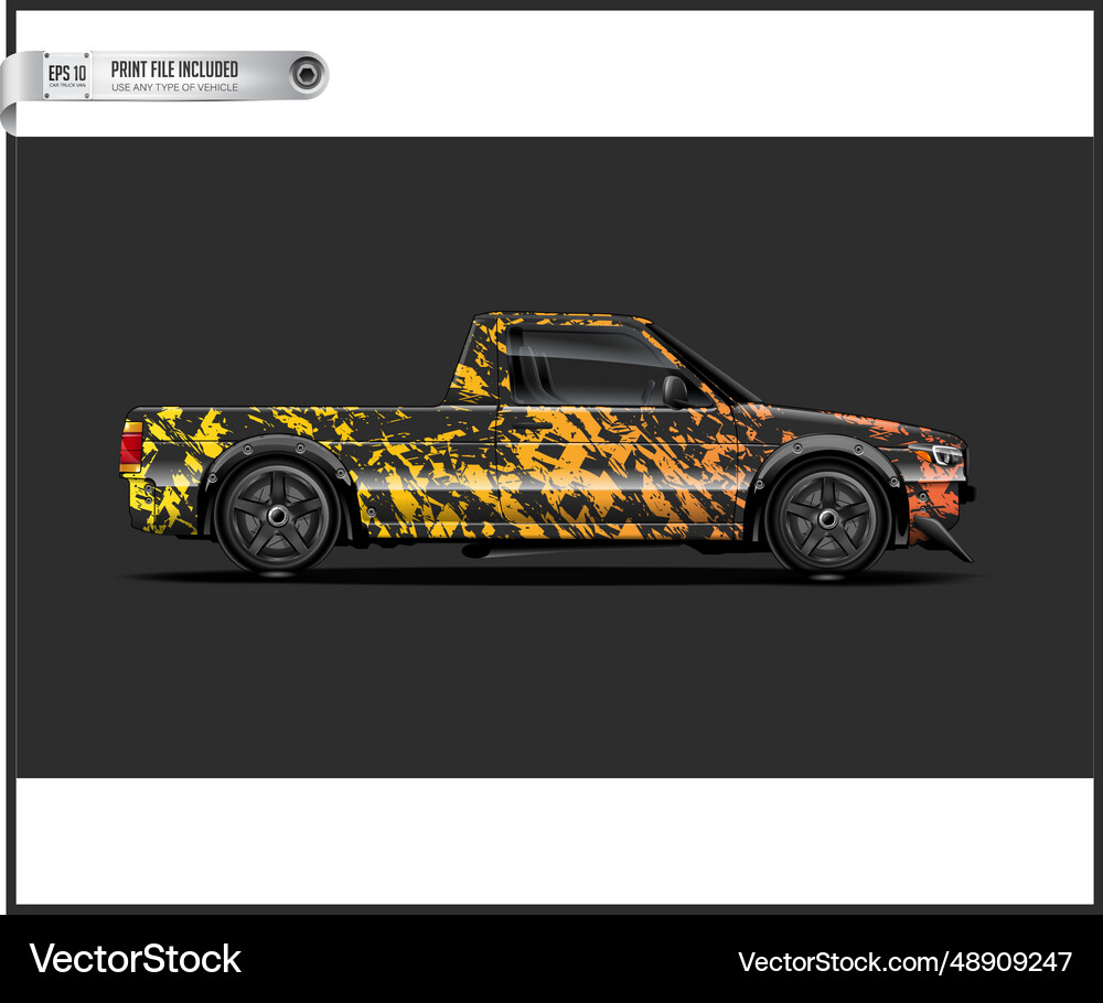 Custom wrap design van car truck wrap design Vector Image
