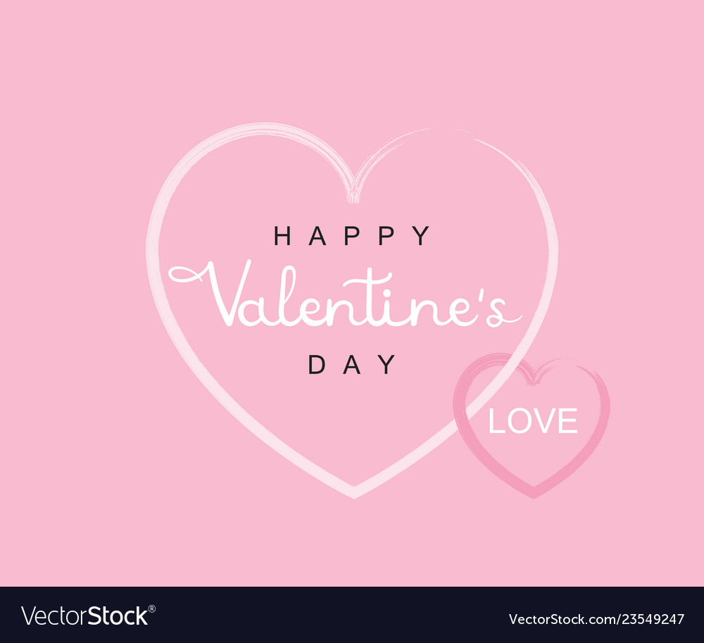 Happy valentines day handwriting lettering Vector Image