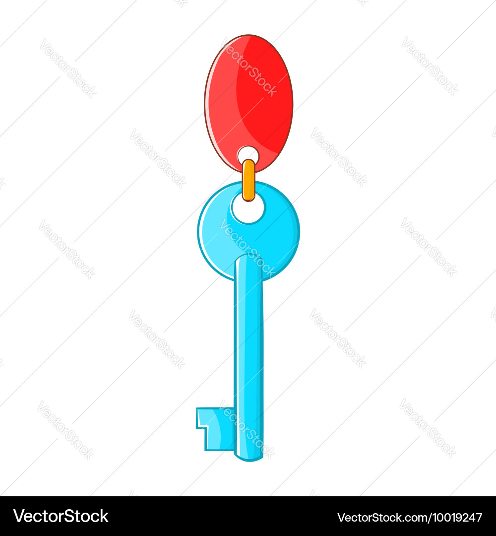 Hotel key icon in cartoon style Royalty Free Vector Image