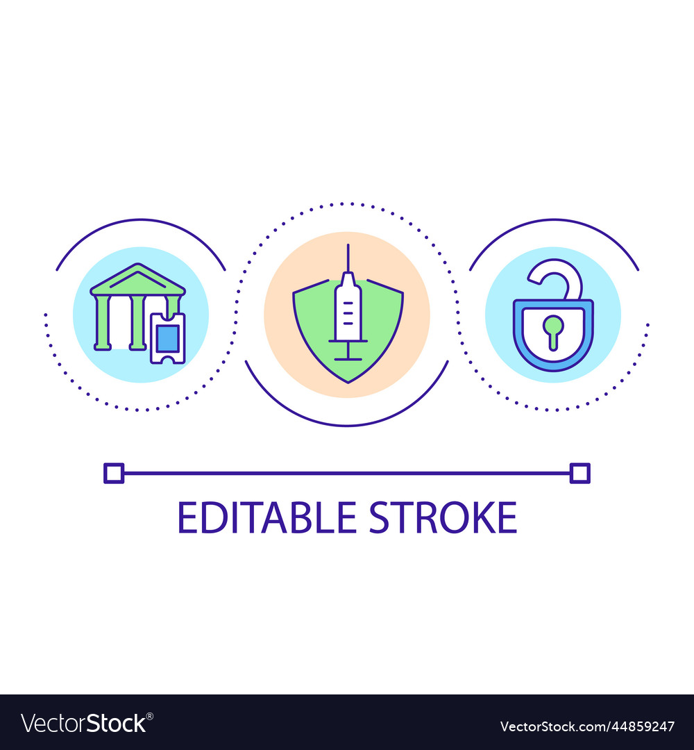 Mandatory immunization loop concept icon Vector Image