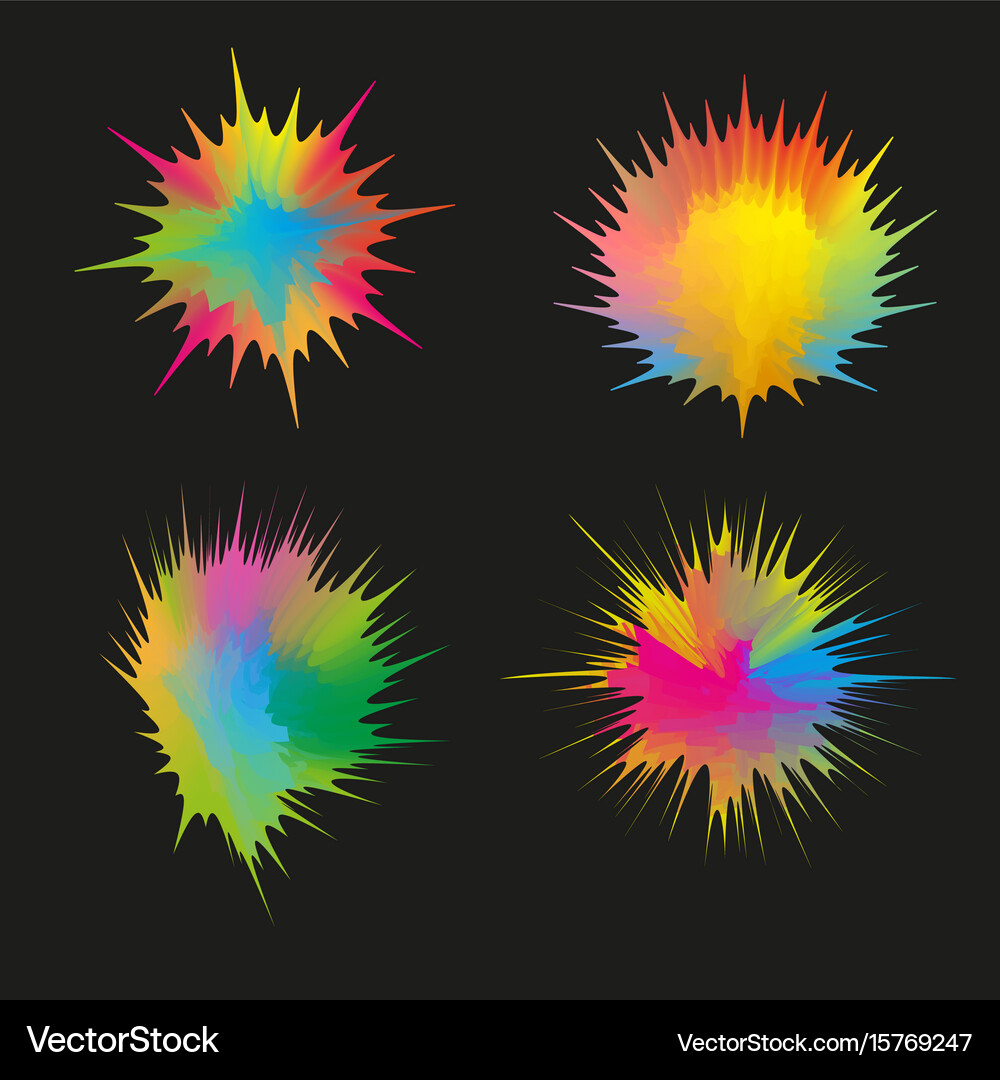 Set of colorful blots Royalty Free Vector Image