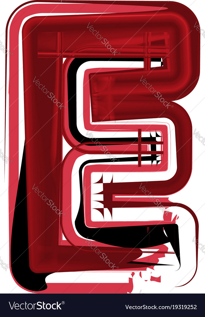 Abstract letter e Royalty Free Vector Image - VectorStock