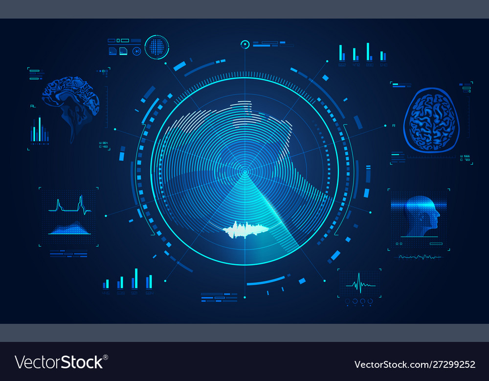 Brain scan Royalty Free Vector Image - VectorStock